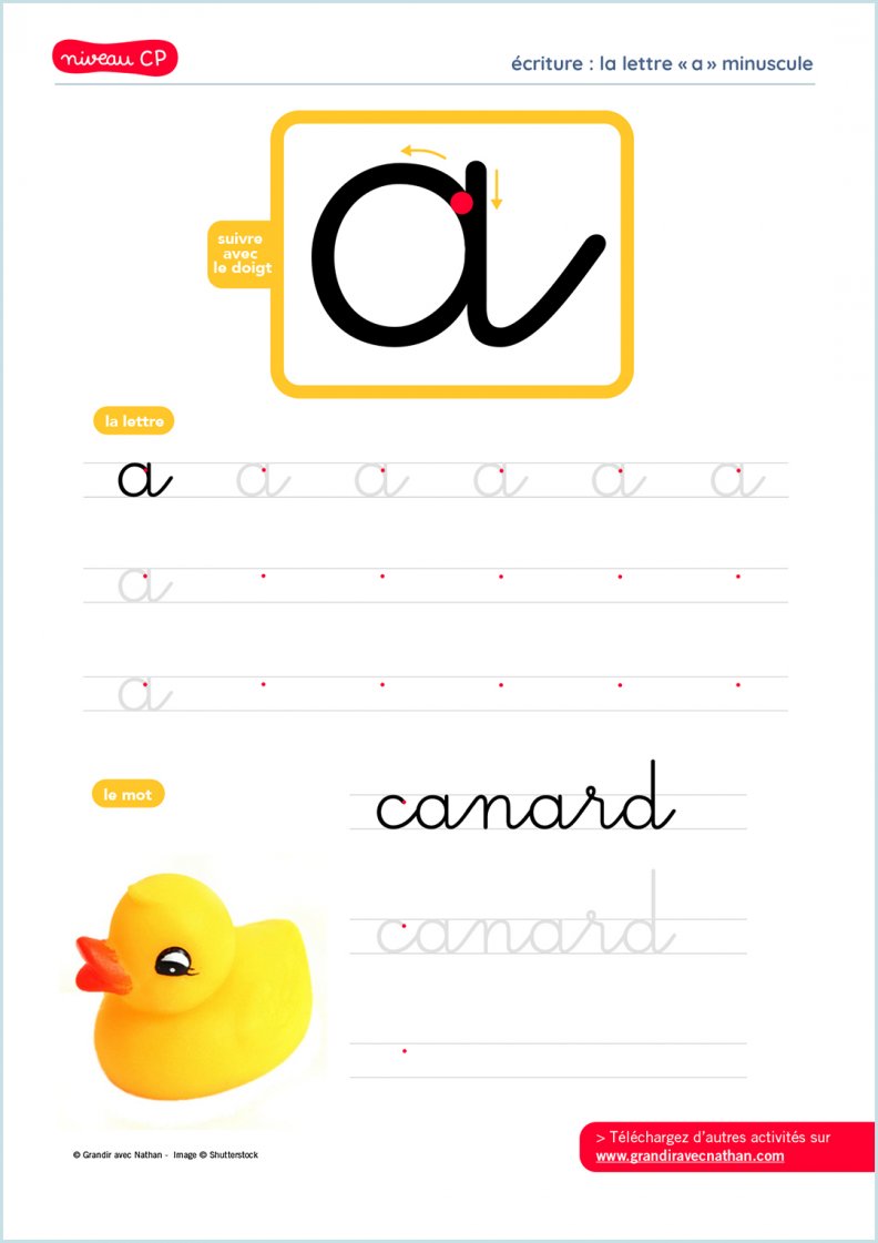 La lettre « a » minuscule - Exercices en CP | Grandir avec Nathan La lettre « a » minuscule - Exercices en CP | Grandir avec Nathan